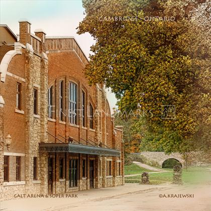 Old Galt Arena and Soper Park by Alex Krajewski